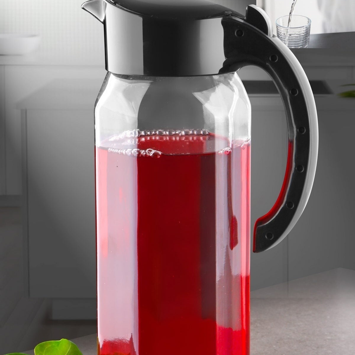 Great Prism Glass Jug 1500Ml - (Fill Without Remove The Lid.) Hexagona ...