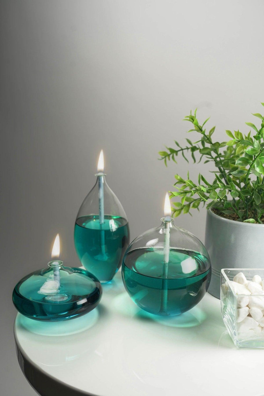 Triple Jumbo Mix Glass Oil Lamp (Sphere, Barrel, Ellipse) + 750 Ml Oil ...