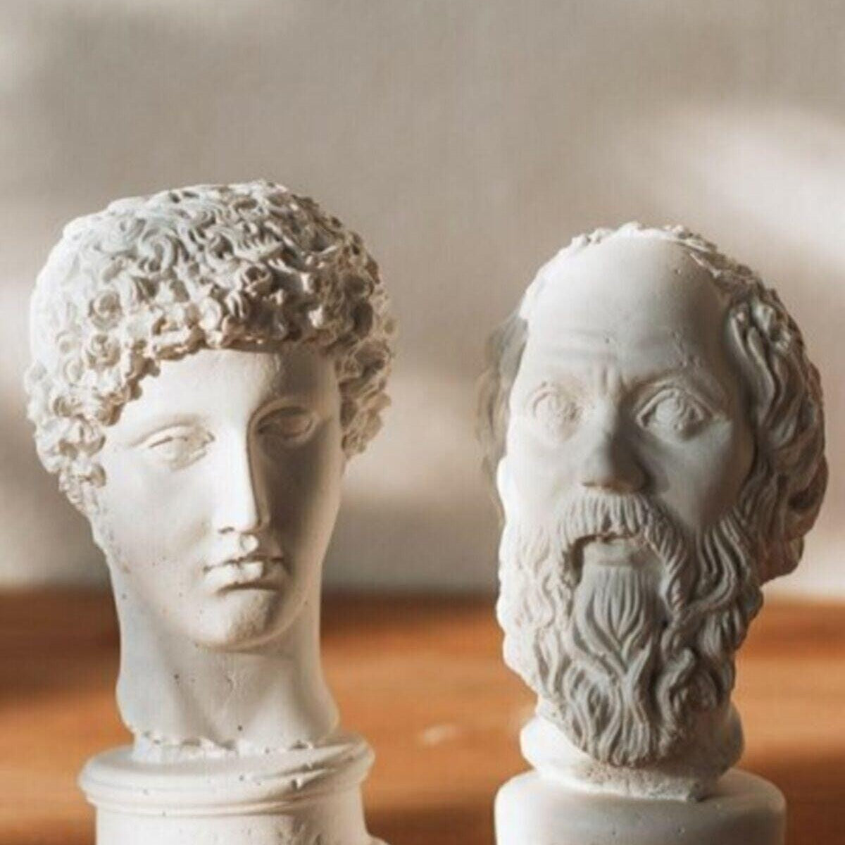 Hermes + Socrates 2-Piece Sculpture Bust Trinket Object – Swordslife