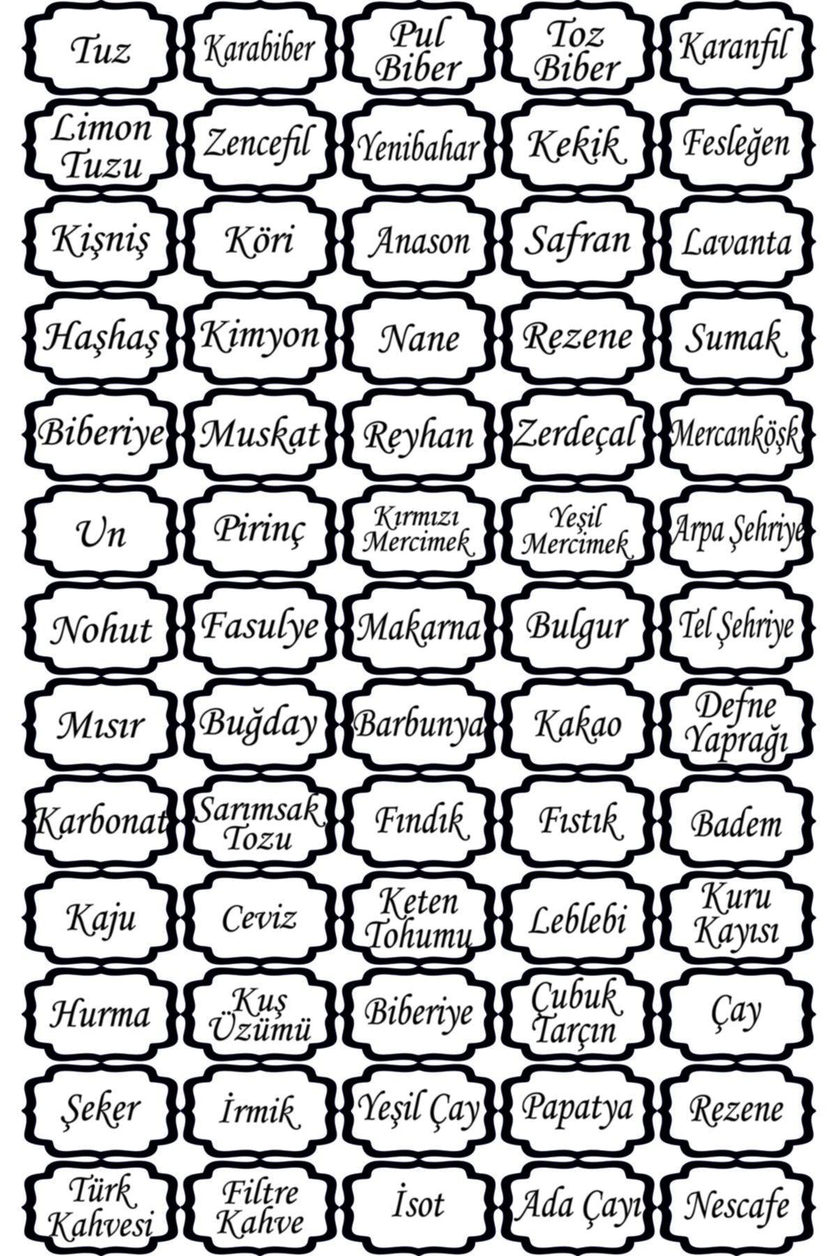 Spice Labels With Spices Name 33*48 Opaque – Swordslife