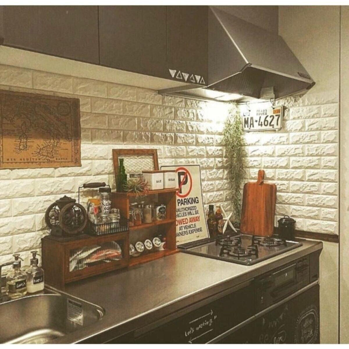 3D Self Adhesive Flexible Sponge Brick Wall Cladding Panel For Counter ...