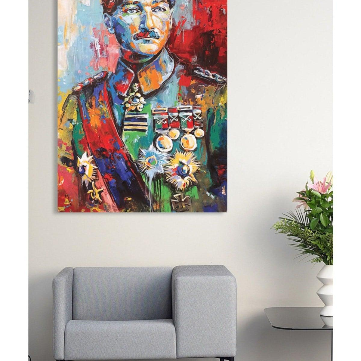 Oil Painting Effect Portrait Of Marshal Mustafa Kemal Ataturk Charisma ...